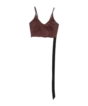 Rick Owens Fringed Crop Top - Red