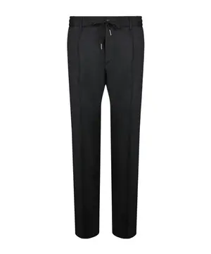 Tagliatore Drawstring Waist Pants - Black
