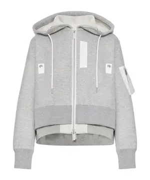 Sacai Twill Hoodie - Gray