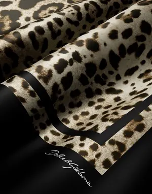 Dolce & Gabbana Dolce Gabbana Leopard Printed Scarf - Black