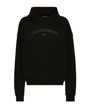 Dolce & Gabbana Printed Logo Hoodie - Black