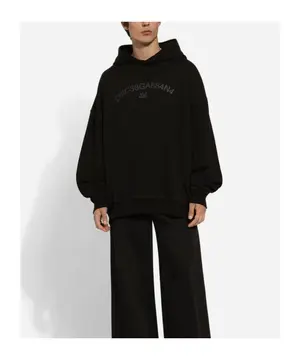 Dolce & Gabbana Printed Logo Hoodie - Black