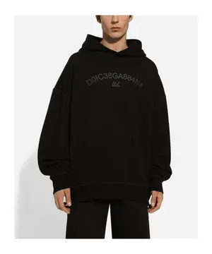 Dolce & Gabbana Printed Logo Hoodie - Black