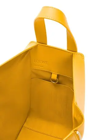 Loewe Compact Hammock Bag In Satin Calfskin - Yellow