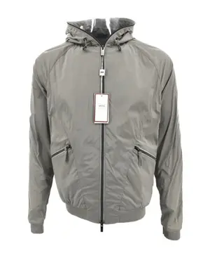 Emporio Armani Long-sleeved Hooded Zip-up Casual Jacket