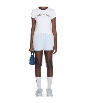 Off-White Logo-print Denim Shorts