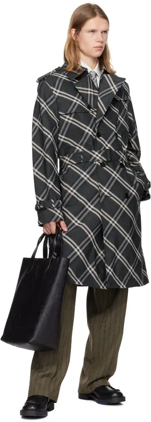 Burberry Embossed Check Tote