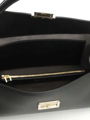 AMI Paris Small Mimi Bag With Engraved Logo Clasp - Black