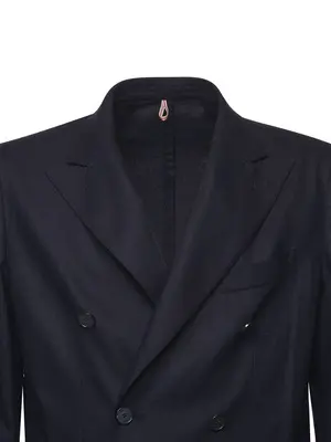 SANTANIELLO Peak Lapel Double Breasted Jacket