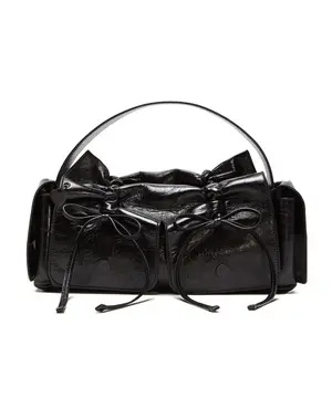 Acne Studios Top Handle Bag With Knot Detail - Black