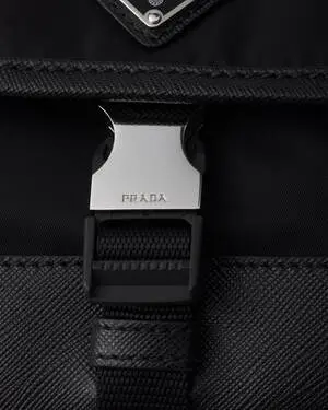 Prada Re-nylon And Saffiano Leather Shoulder Bag