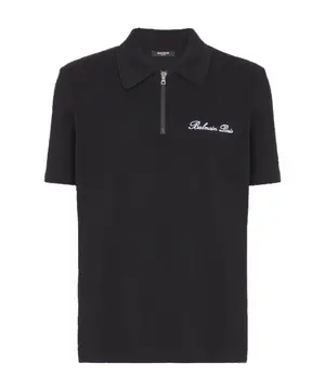 Balmain Logo Embroidered Short-sleeved Polo Shirt