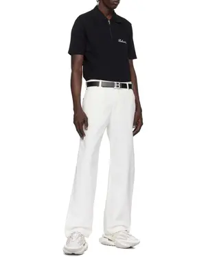 Balmain Logo Embroidered Short-sleeved Polo Shirt