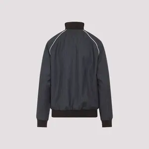 Miu Miu Pinstriped Zip-up Blouson Jacket - No