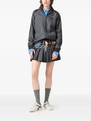 Miu Miu Pinstriped Zip-up Blouson Jacket - No
