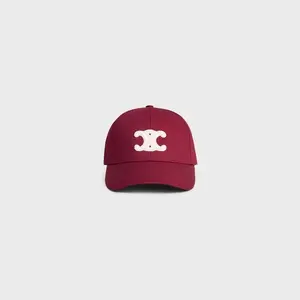 Celine Triomphe Baseball Cap In Cotton Gabardine - Red