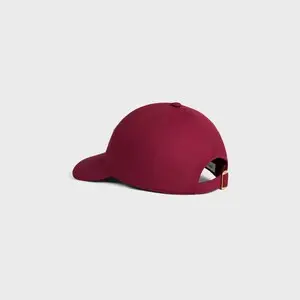 Celine Triomphe Baseball Cap In Cotton Gabardine - Red