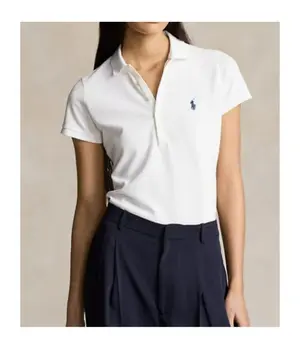 Polo Ralph Lauren Straight Hem Logo Embroidered Polo Shirt