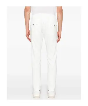 Eleventy Tapered Trousers With Drawstring Waist - White