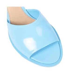 Bottega Veneta Cha Cha 50mm Leather Mules - Blue