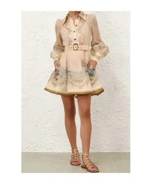 Zimmermann Rebellion Marine Mini Dress