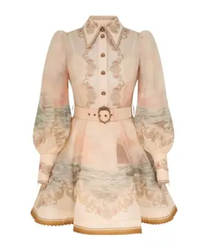 Zimmermann Rebellion Marine Mini Dress - Nude