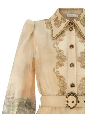 Zimmermann Rebellion Marine Mini Dress - Nude