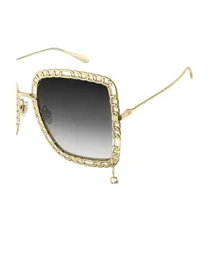 Gucci Chain-trimmed Square-frame Sunglasses