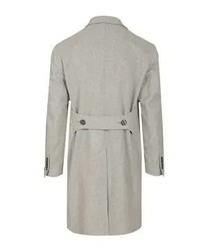 Tagliatore Double-breasted Patch-pocket Coat - Gray
