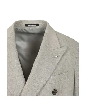 Tagliatore Double-breasted Patch-pocket Coat - Gray