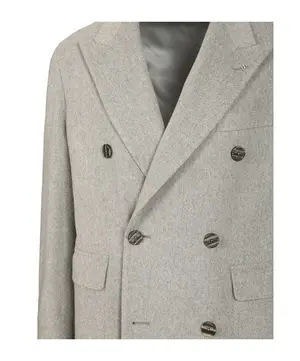 Tagliatore Double-breasted Patch-pocket Coat - Gray
