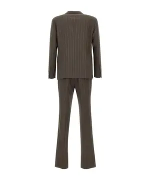 Tagliatore Pinstriped Two-piece Suit - Brown