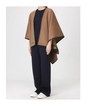 Max Mara Colomba Belted Cape - Brown