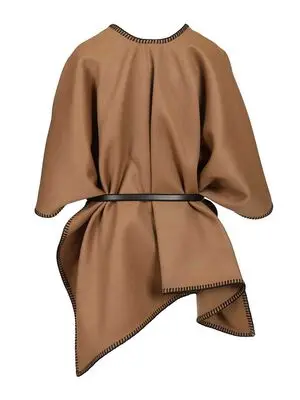 Max Mara Colomba Belted Cape - Brown