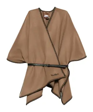 Max Mara Logo Cape With Belt