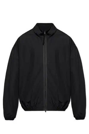 Acne Studios Logo Embroidered Zip-up Jacket - Black