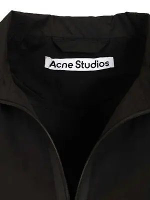 Acne Studios Logo Embroidered Zip-up Jacket - Black