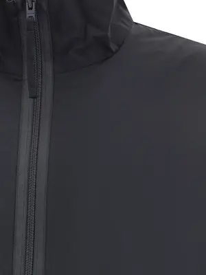 Acne Studios Logo Embroidered Zip-up Jacket - Black