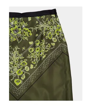 Gucci Printed Silk Twill Skirt