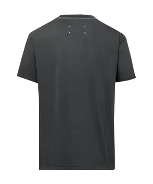 MAISON MARGIELA Logo Print Crewneck T-shirt - Black