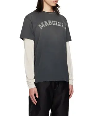 MAISON MARGIELA Logo Print Crewneck T-shirt - Black