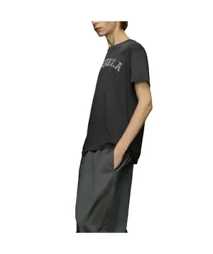 MAISON MARGIELA Logo Print Crewneck T-shirt - Black