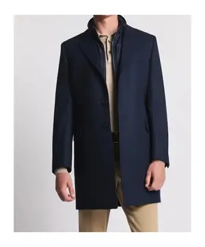 FAY 3-in-1 Double Coat In Cashmere Blend Wool - Blue