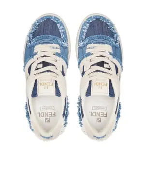 Fendi Low-top Sneakers With Ff Decal - Blue