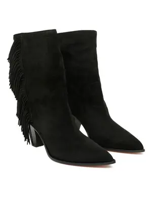 AQUAZZURA Fringed Short Boots