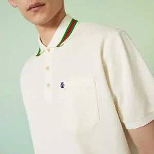 Gucci Logo-embroidered Piqué Polo Shirt