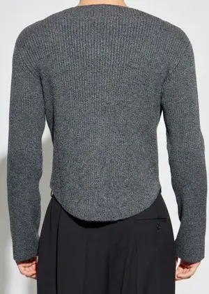 COURREGES Graphic Knit Long Sleeve Sweater