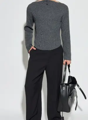 COURREGES Graphic Knit Long Sleeve Sweater