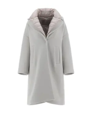 Herno Layered Long-sleeved Quilted Coat - No