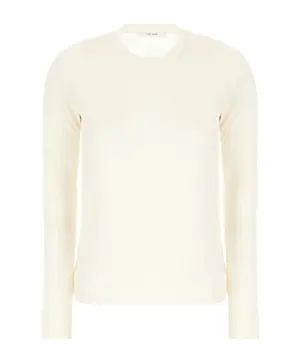 THE ROW The Row Long-Sleeved Ribbed Crew Neck Top No